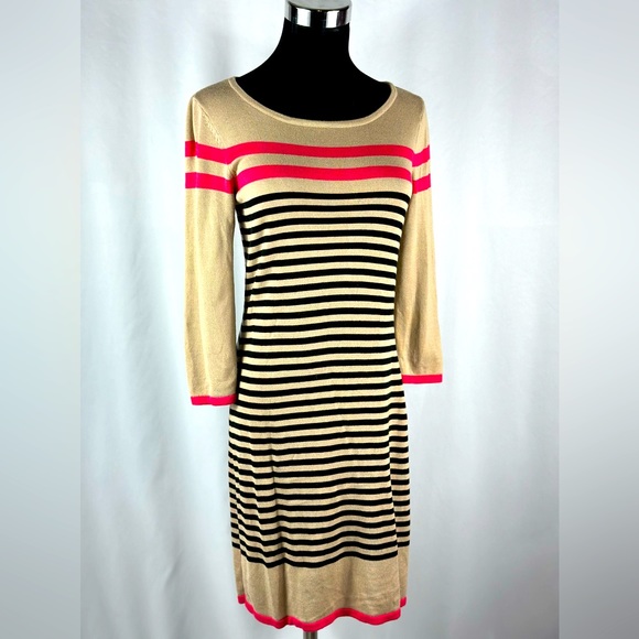 Design History | Dresses | Horizontal Stripped Knit Midi Dress | Poshmark